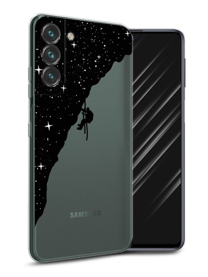 Чехол Awog на Samsung Galaxy S22 / Самсунг S22 "Скалолаз в космосе"