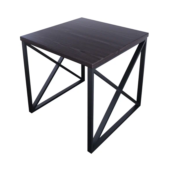 Стол кухонный Solarius Loft с крестообразными ножками 70x70х75, цвет венге, черные ножки