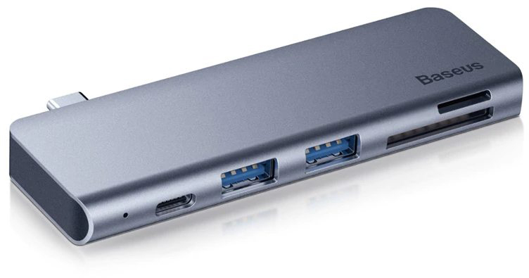 USB-концентратор Baseus Type-C to USB3,0x2/SD/TF/Type-C PD (CAHUB-K0G) для MacBook Pro