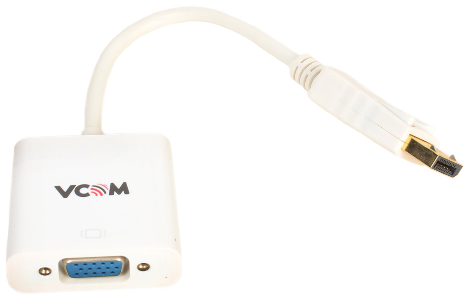 Адаптер VCOM DisplayPort-VGA, M-F 0,15м White (CG603-0.15)