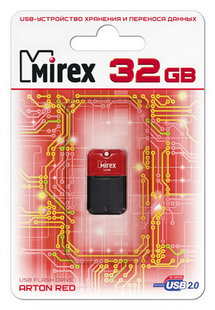 Флешка MIREX Arton 32ГБ Black/Red (13600-FMUART32)