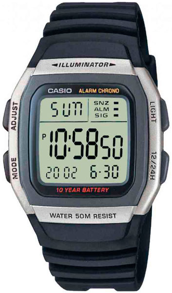 Наручные часы электронные мужские Casio Illuminator Collection W-96H-1A