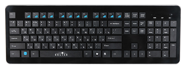 Беспроводная клавиатура OKLICK 870S Black (KB-406W)