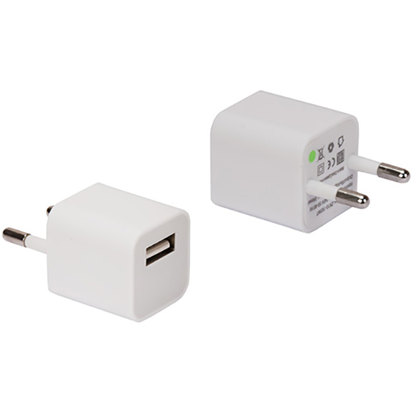 Сетевое зарядное устройство Continent ZN10-193WT, 1xUSB, 1 A, white