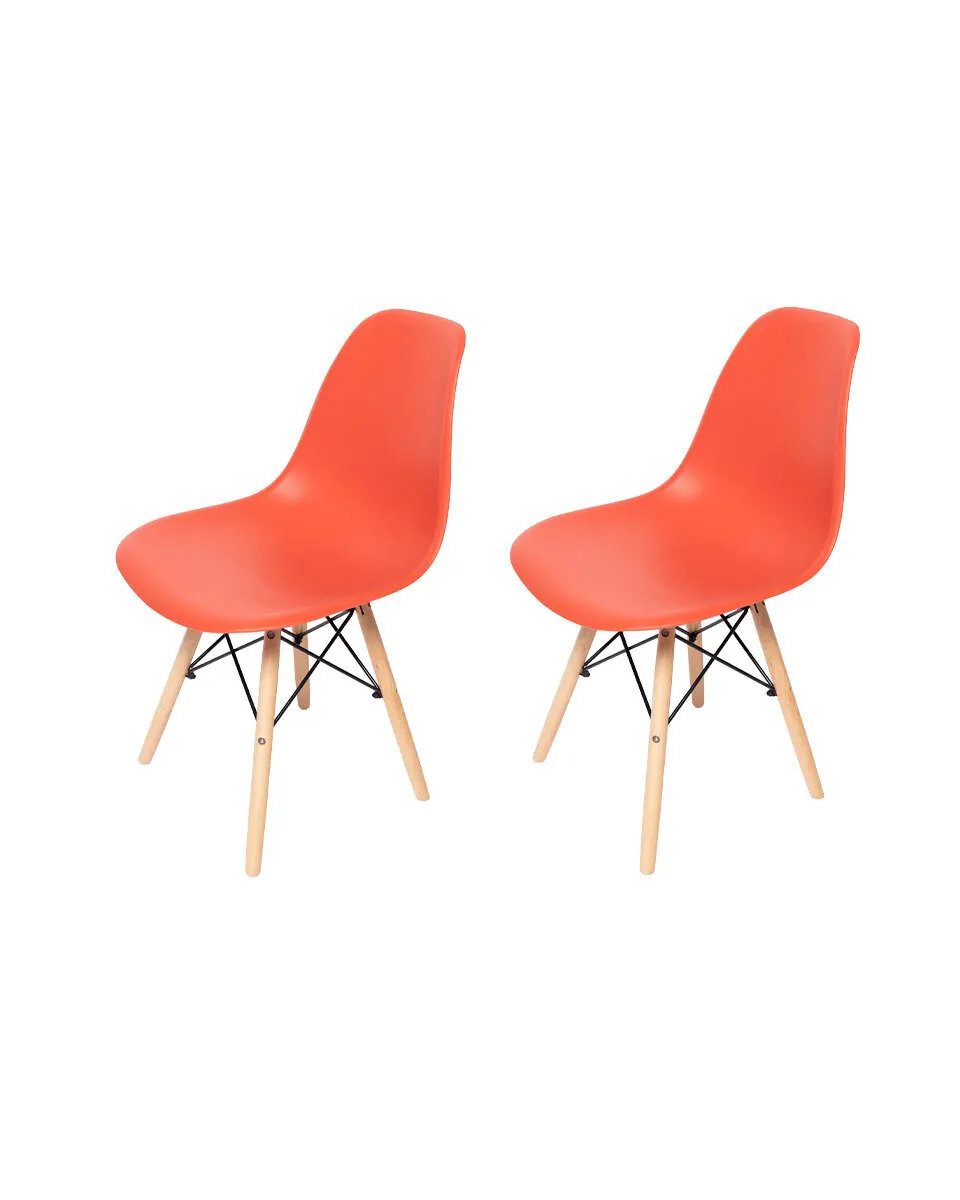 Комплект стульев 2 шт. La Room SC-001, бежевый/красный