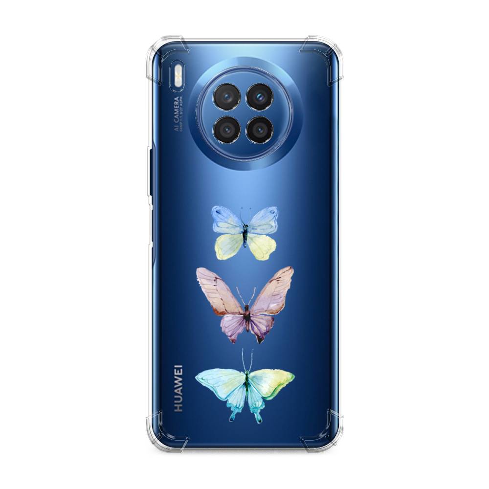 Чехол Awog  на Huawei Nova 8i "Акварельные бабочки"