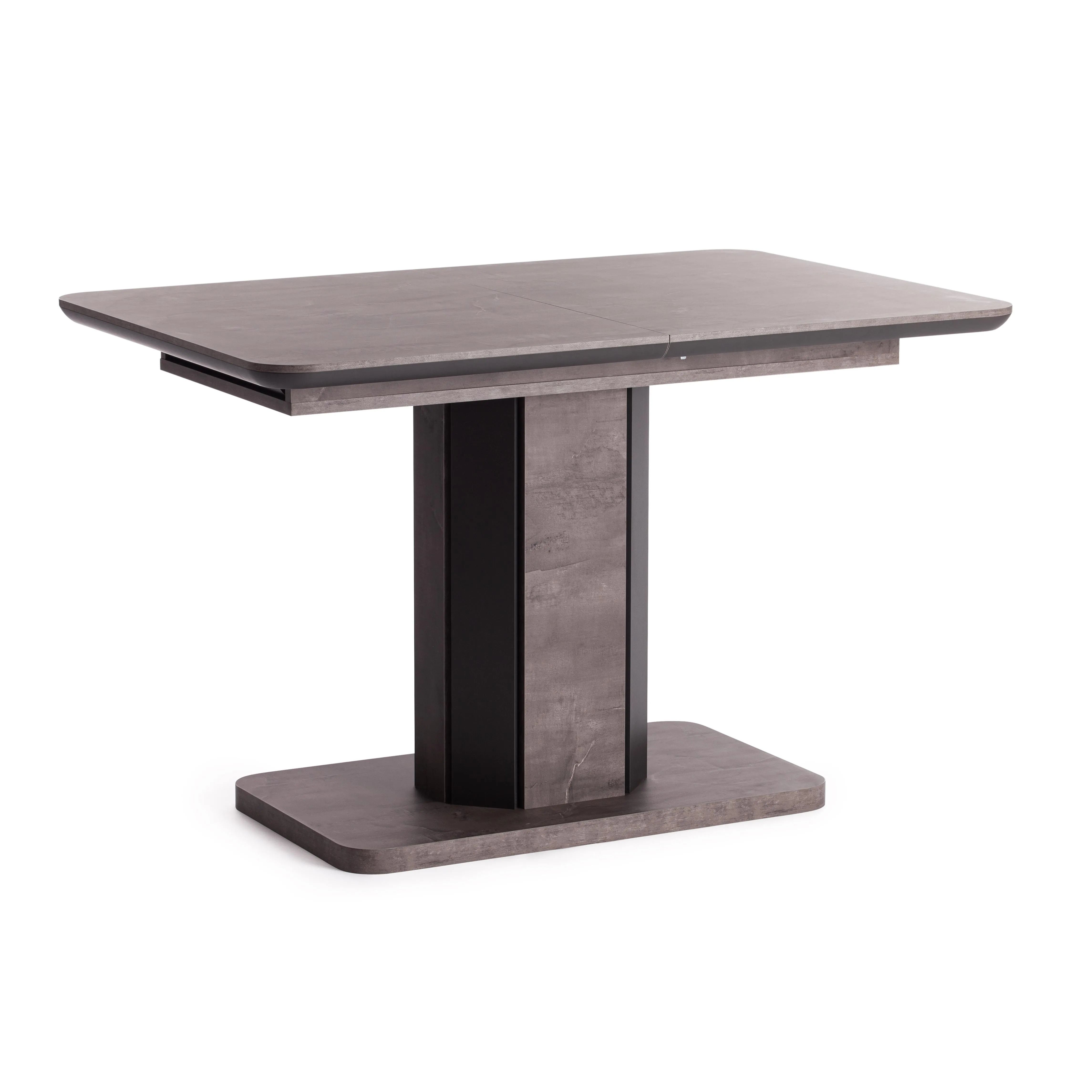 Стол обеденный Tetchair SKAT ЛДСП/МДФ, 120-160х80х75 см, Оникс/Графит