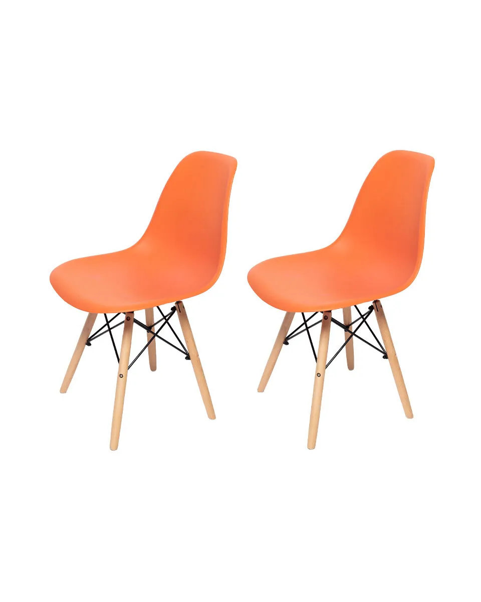 Комплект стульев 2 шт. La Room SC-001, оранжевый/бежевый