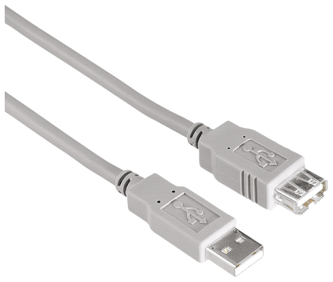 Кабель Hama USB A-USB A, M-F 3м Grey (H-30618)