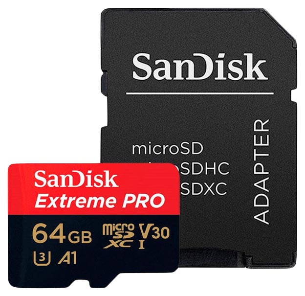Карта памяти SanDisk Micro SDHC Extreme Pro SDSQXCG-064G-GN6MA 64GB