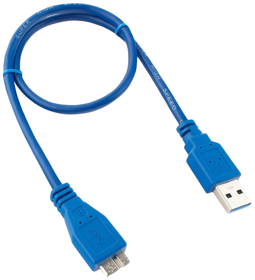 Кабель Cablexpert USB A-Micro USB B, M-M 0,5м Blue (CCP-MUSB3-AMBM-0.5M)
