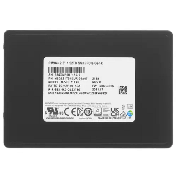 SSD накопитель Samsung PM1653 2.5" 1,92 ТБ (MZILG1T9HCJR-00A07)