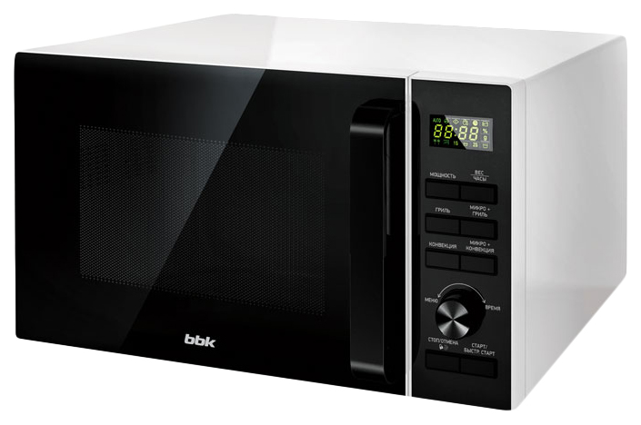 Микроволновая печь с грилем и конвекцией BBK 25MWC-992T/WB white/black