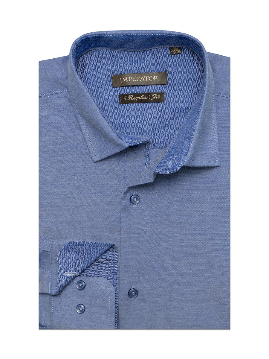 Рубашка мужская Imperator Lari 1 sl. синяя 40/178-186