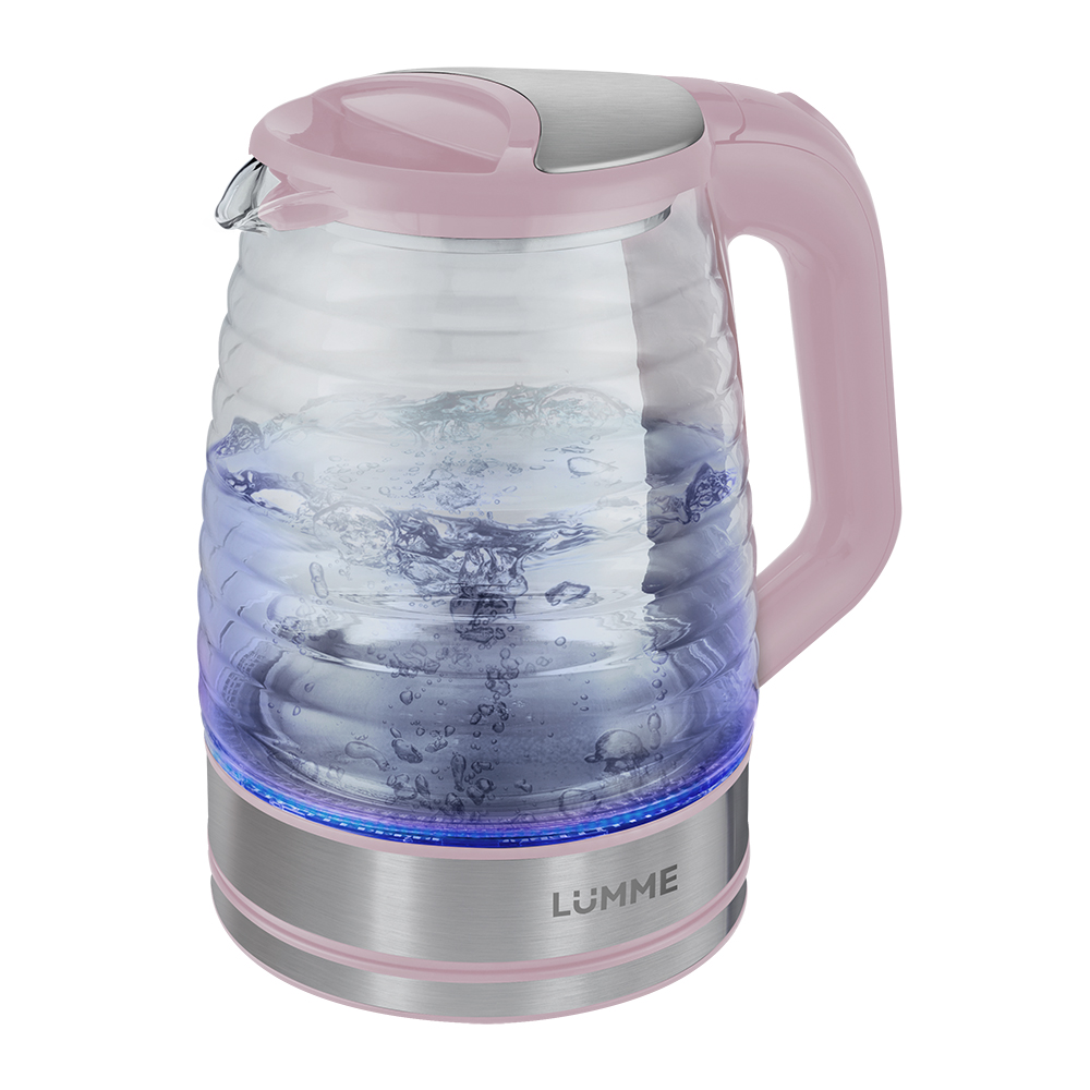 Чайник электрический LUMME LU-165 2.2 л розовый, серебристый