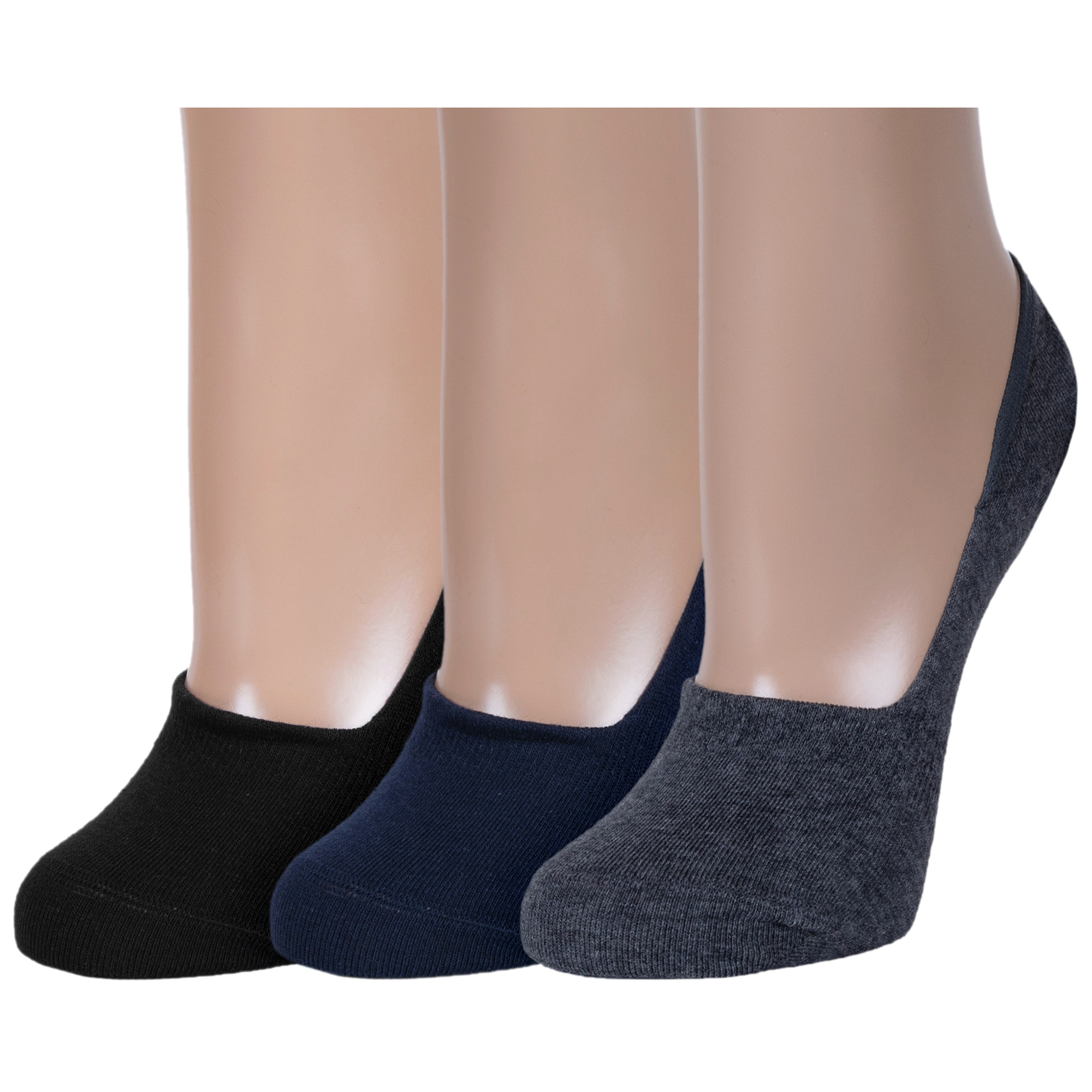 Комплект носков женских Rusocks 3-Ж-2220 черных; синих; серых 21-23