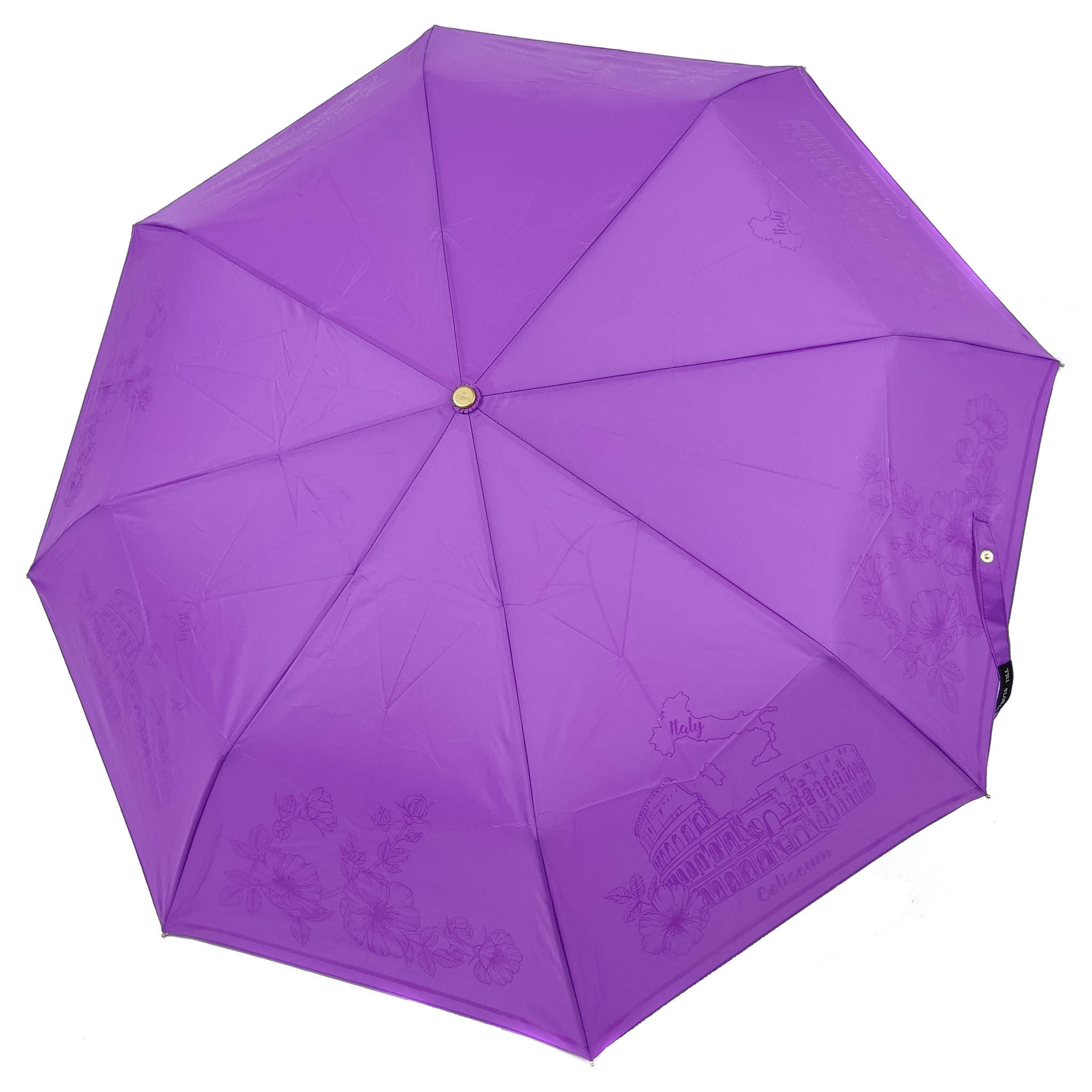 Зонт складной женский автоматический Три Слона 198-B фиолетовый