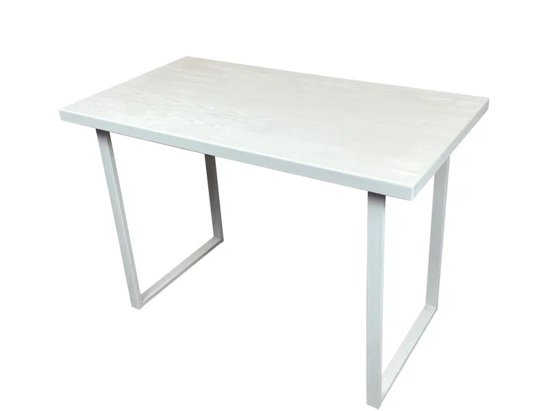 Стол кухонный Solarius Loft металл-дерево 100х60х75, цвет белый