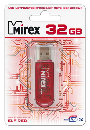 Флешка MIREX Elf 32ГБ Red (13600-FMURDE32)