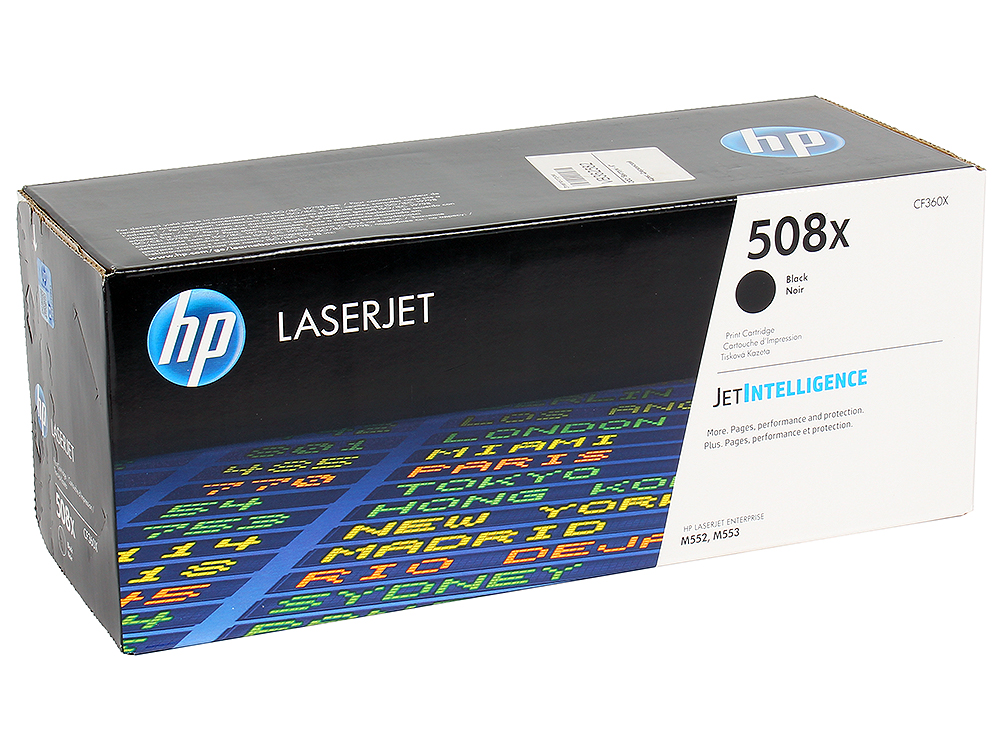 Картридж для лазерного принтера HP 508X (CF360X) черный, оригинал