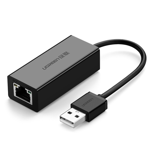 Адаптер uGreen CR110 (20254) USB 2.0 10/100Mbps Ethernet Adapter черный