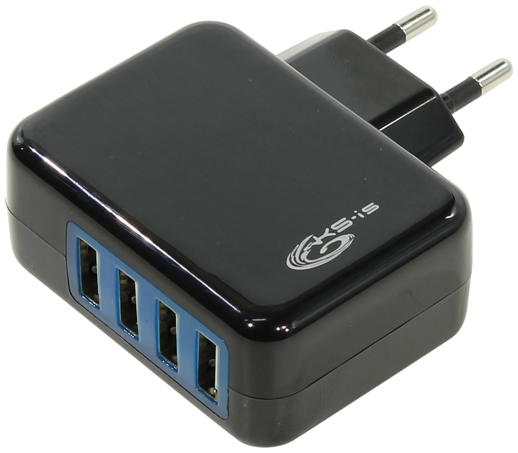 Сетевое зарядное устройство KS-IS KS-288, 4 USB, 4,2 A, black