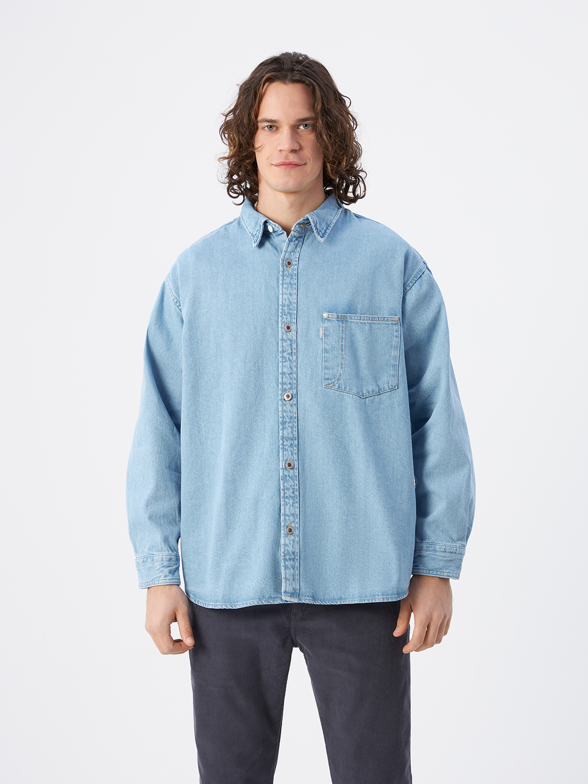 Рубашка мужская Levi's A3404-0002 голубая L