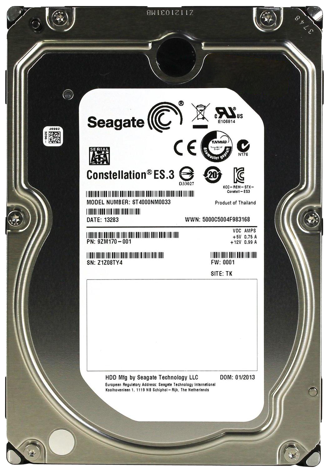 Жесткий диск Seagate Constellation ES.3 4ТБ (ST4000NM0033)