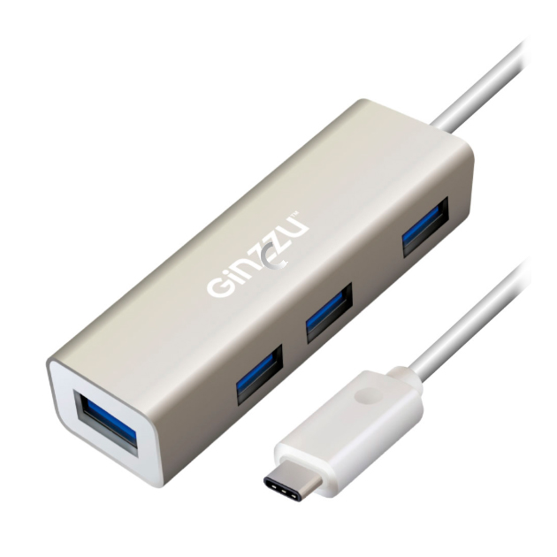 Концентратор USB Type-C Ginzzu GR-518UB