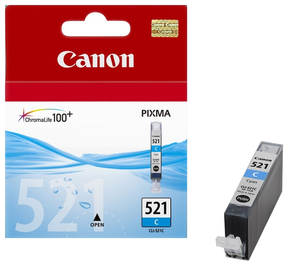 Картридж для струйного принтера Canon CLI-521C голубой, оригинал