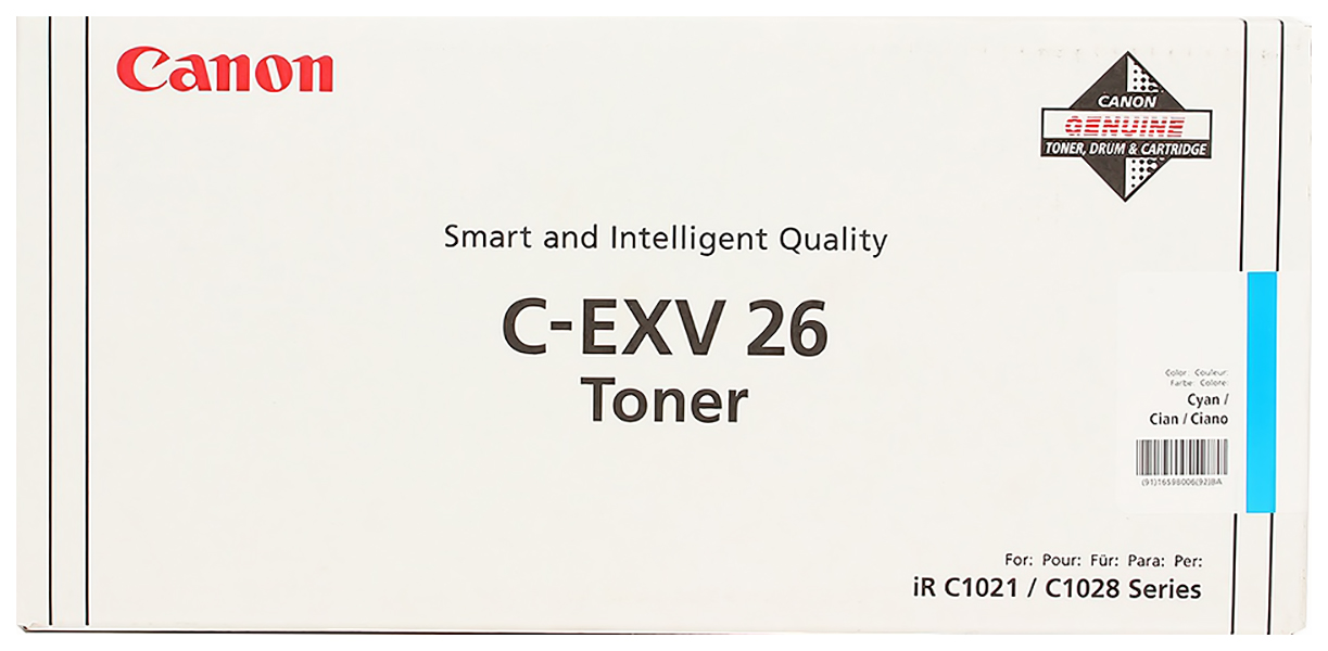 Картридж для лазерного принтера Canon C-EXV26C (1659B006) голубой, оригинал