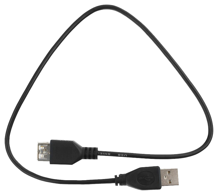 Кабель Гарнизон USB A-USB A, M-F 0,5м Black (GCC-USB2-AMAF-0.5M)