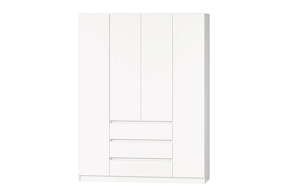Шкаф распашной Зарон МС Хилтон №1 1600, Белый текстурный