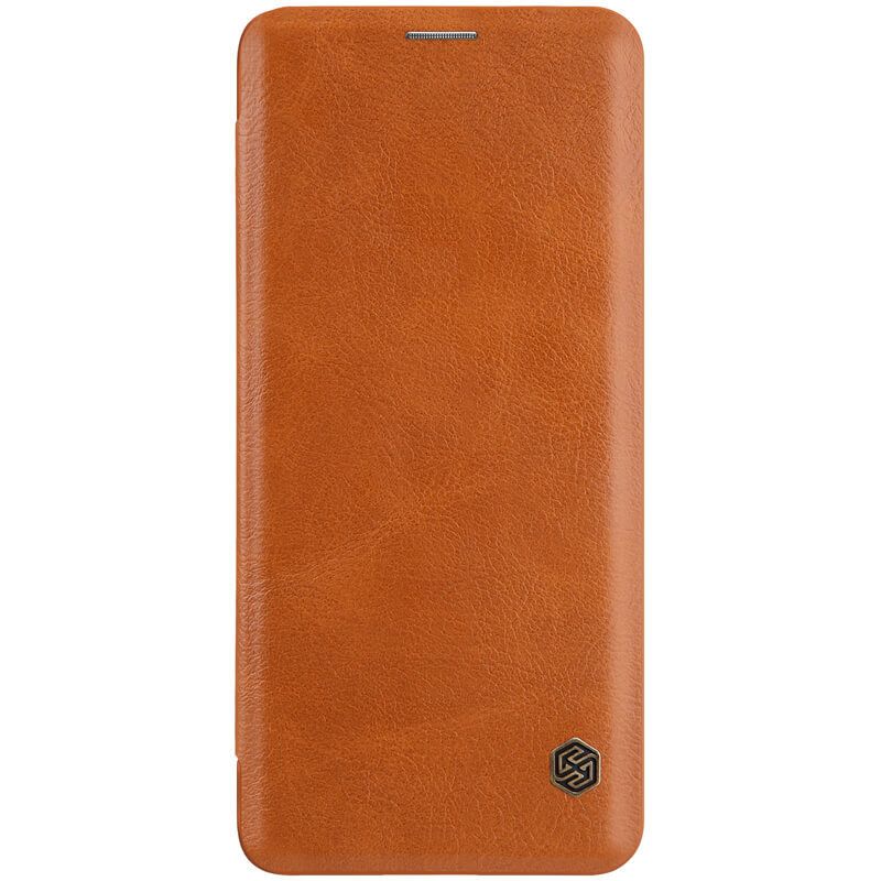 Чехол-книжка Nillkin Leather Qin для Huawei P40 Pro коричневый, кожаный
