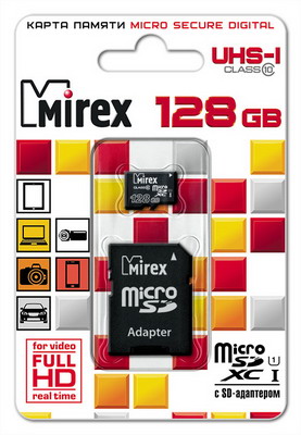 Карта памяти MIREX Micro SDХC 128GB