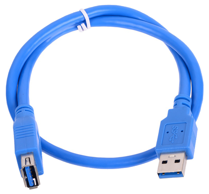 Кабель Aopen USB A-USB A, M-F 0,5м Blue (ACU302)