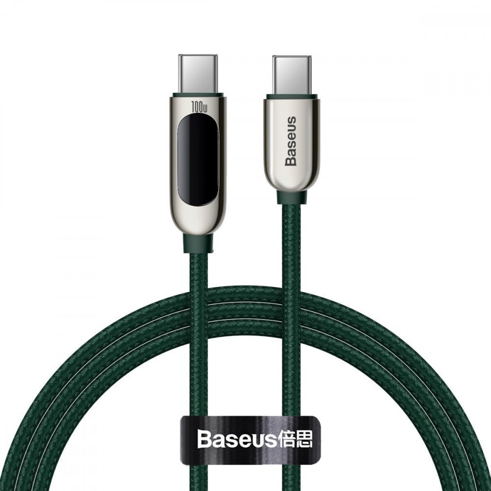 Кабель usb type-c - usb type-c Baseus 1 м зеленый