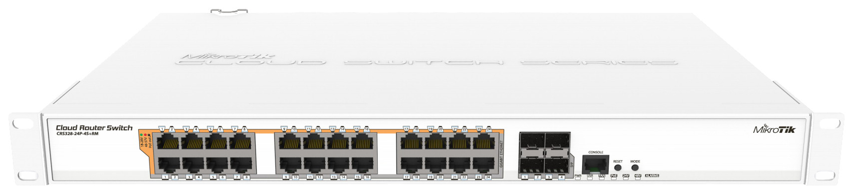 Коммутатор Mikrotik CRS328-24P-4S+RM White