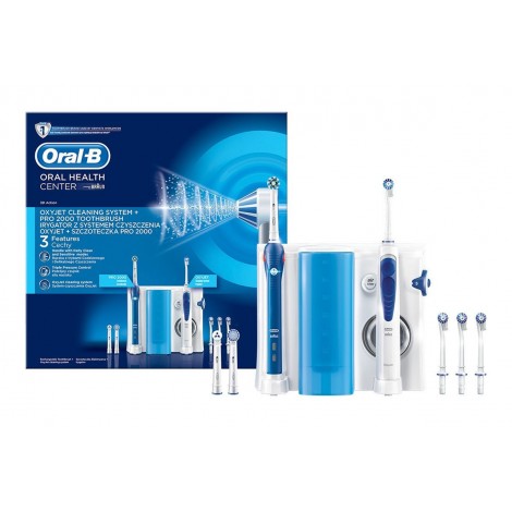 Зубной центр Braun Oral-B ОС501 Oxyjet + PRO 2000 White/Blue