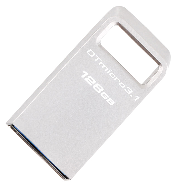 Флешка Kingston DataTraveler Micro 128ГБ Silver (DTMC3/128GB)