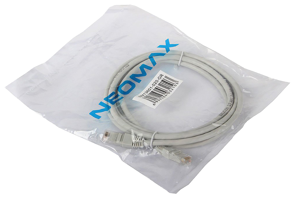 Кабель Neomax RJ45-RJ45, M-M 2м Grey (NM13601-020-GR)