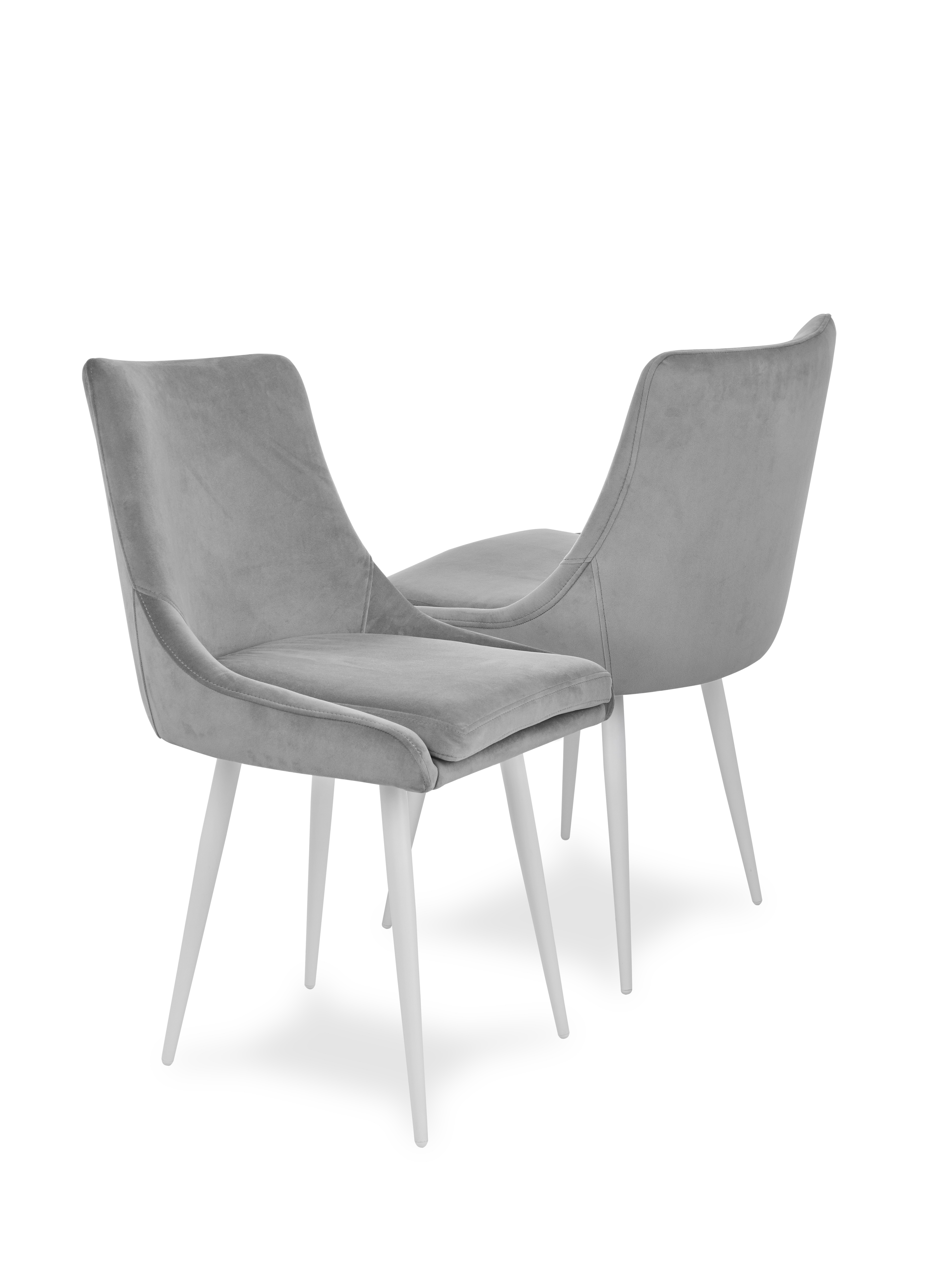 Комплект стульев 2 шт. BRENDOSS 205/07/white/k2, серый/белый