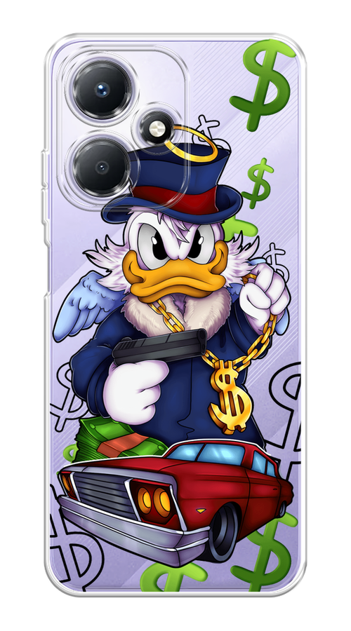 Чехол на Infinix Hot 30 Play "Scrooge McDuck with a Gold Chain"
