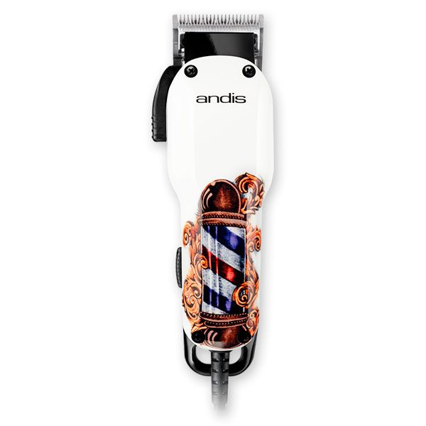 Машинка для стрижки волос Andis US-1 Fade in Barber Pole Design white/drawing