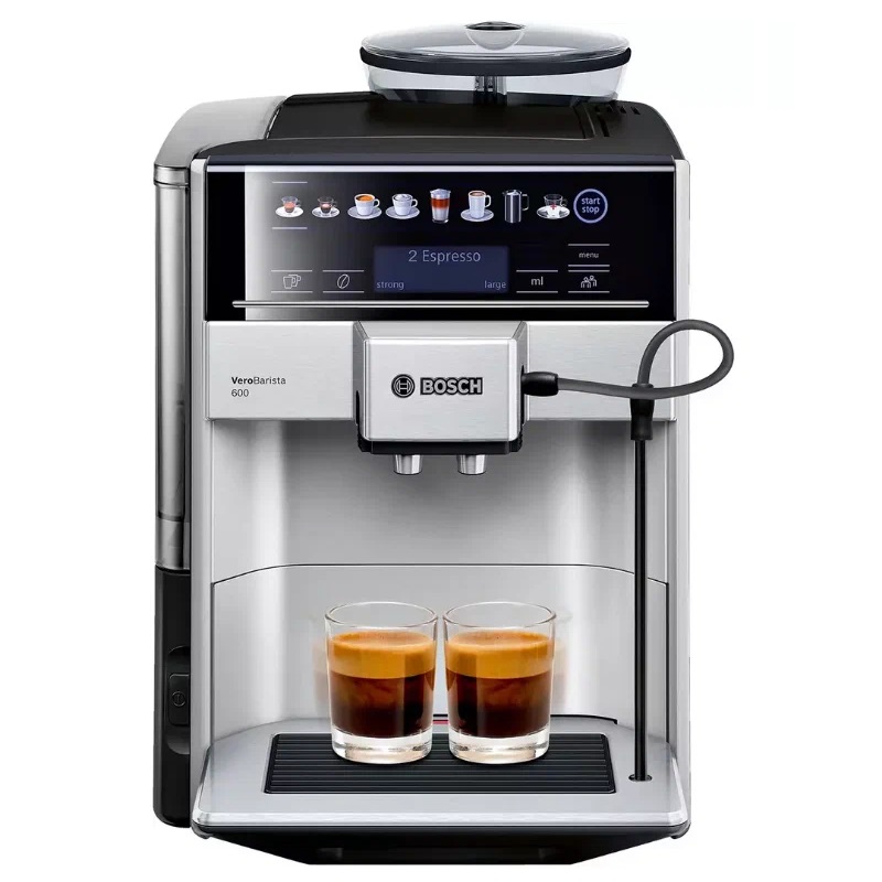 Кофемашина автоматическая Bosch TIS-65621RW черный, серебристый