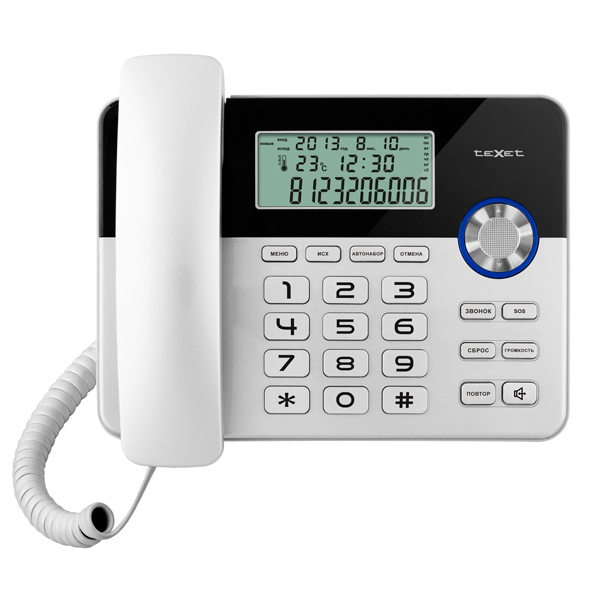 Проводной телефон TeXet TX-259 белый, черный