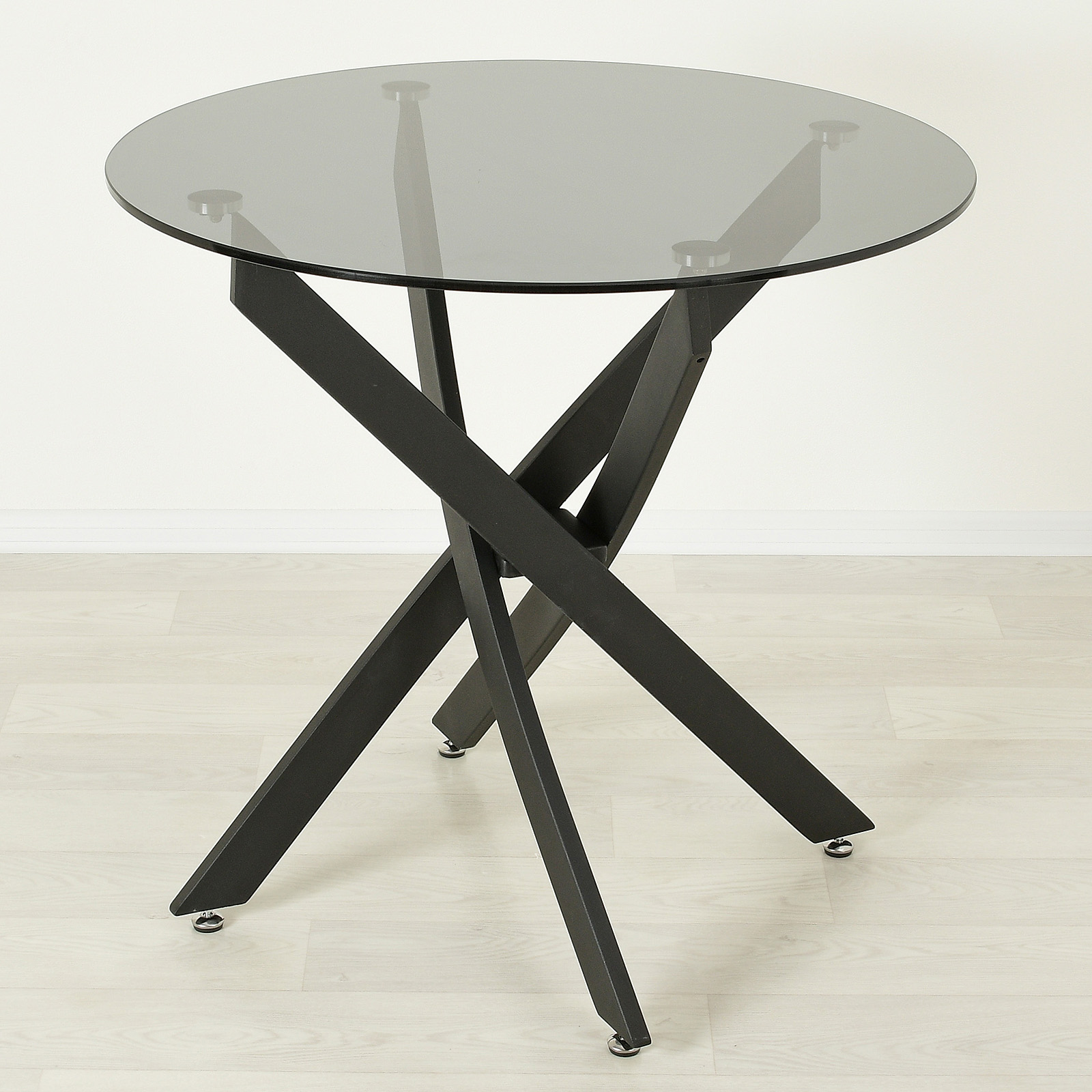 Кухонный стол Mebel Apartment Рим 18 серый/черный D85
