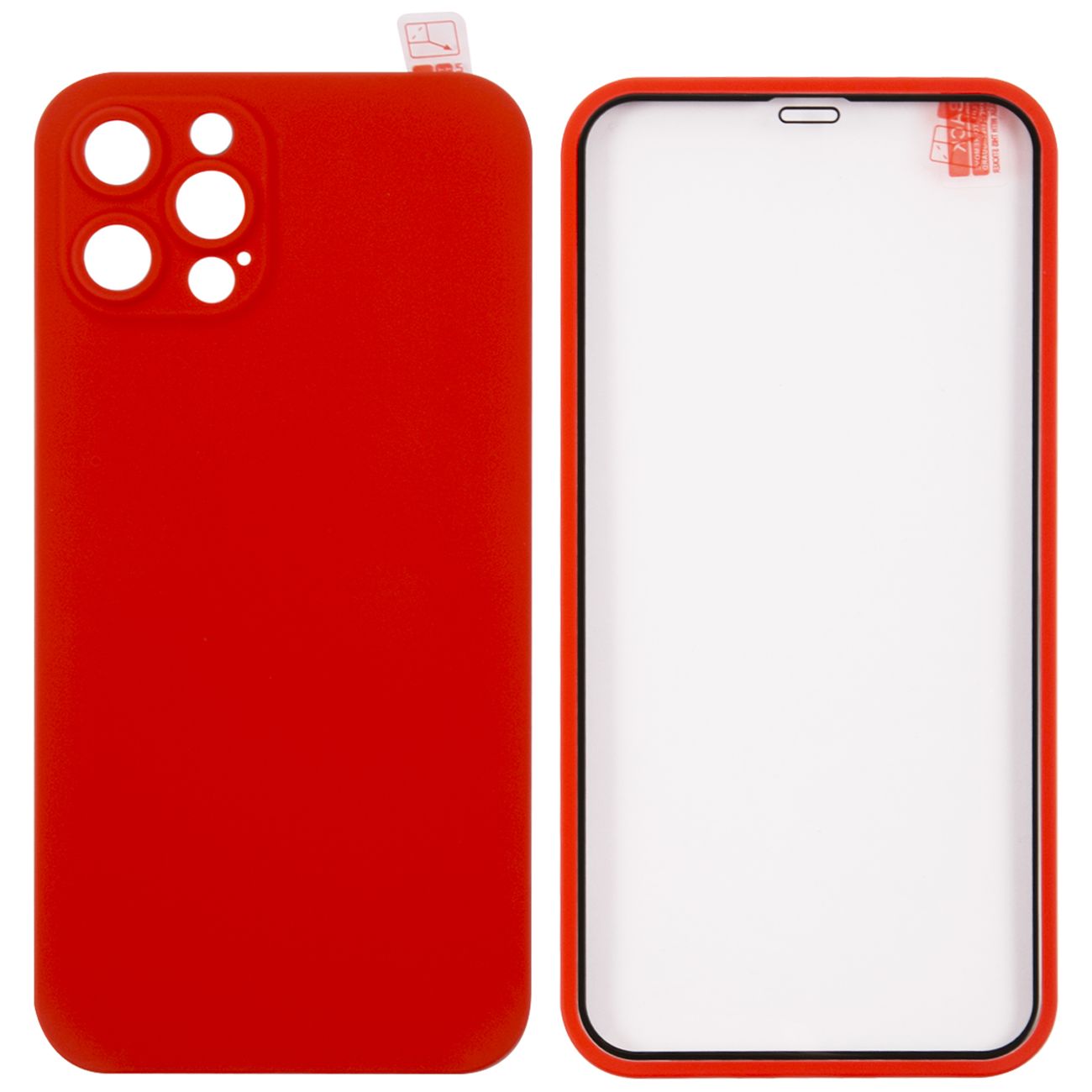 Защитное стекло Red Line 360 Full Body iPhone 12 Pro красный (УТ000026504)