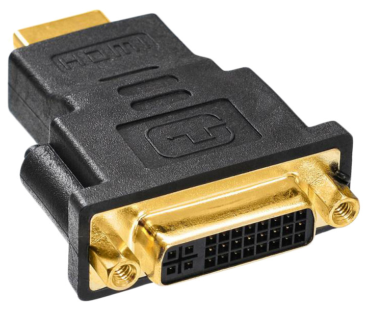 Переходник BURO HDMI-DVI, M-F Black