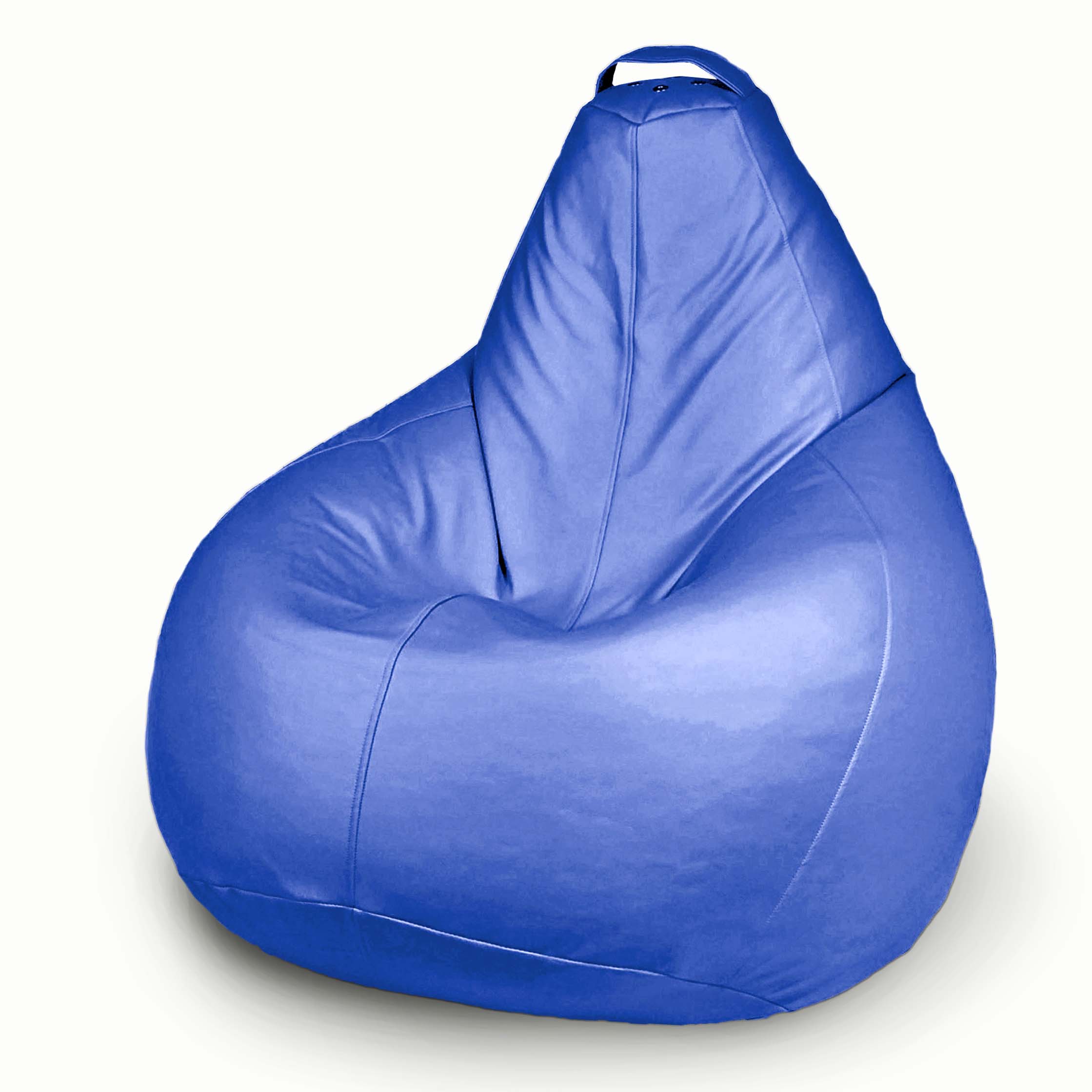 Кресло-мешок MyPuff Груша Комфорт Экокожа XL, синий